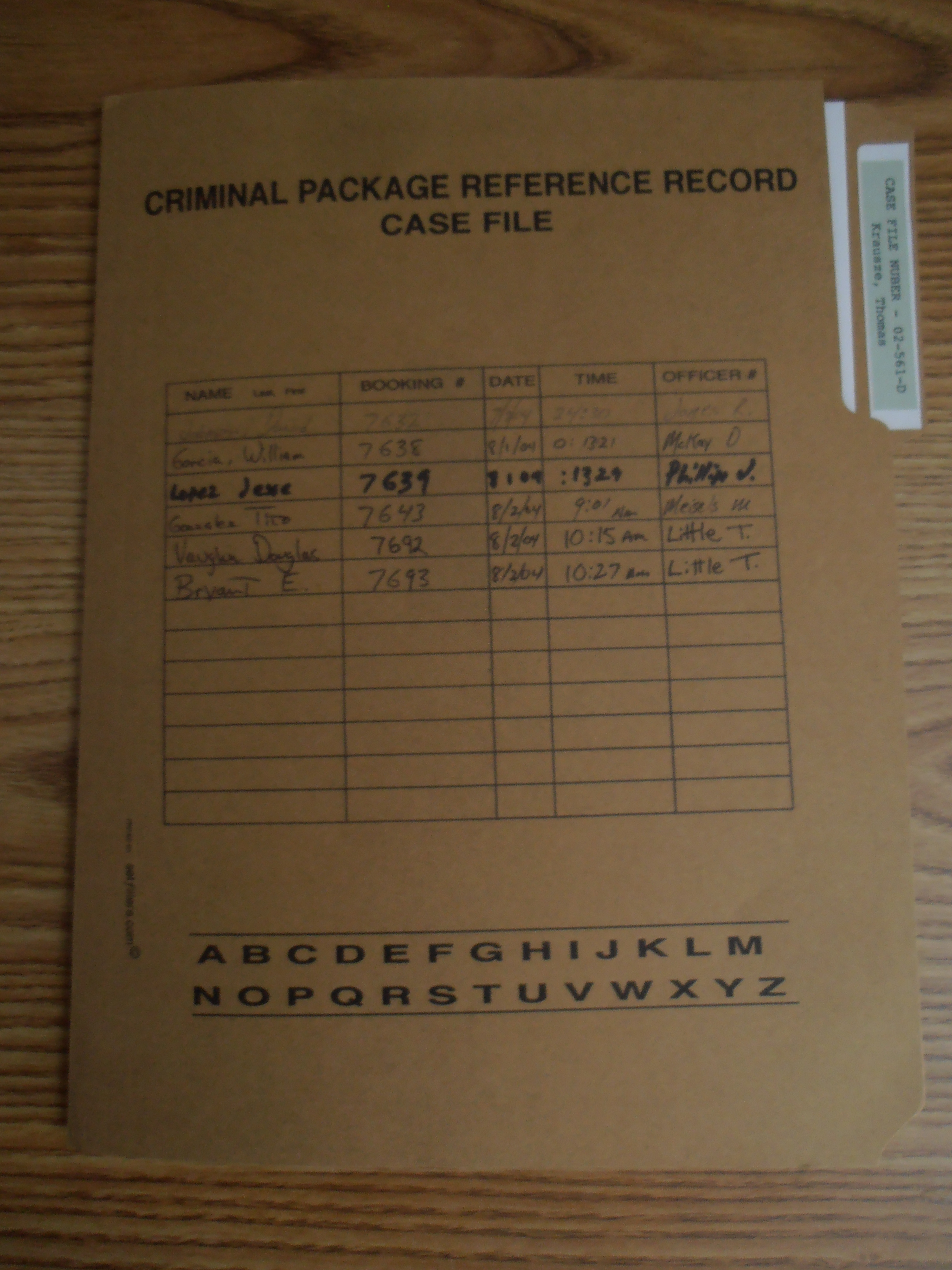 Police Case File Folder
